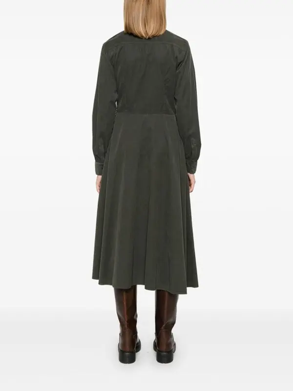 Aspesi Corduroy Midi Dress - Green