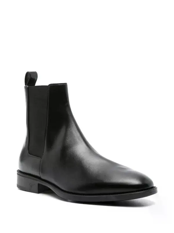 GIUSEPPE ZANOTTI Ryim Leather Chelsea Boots - Black