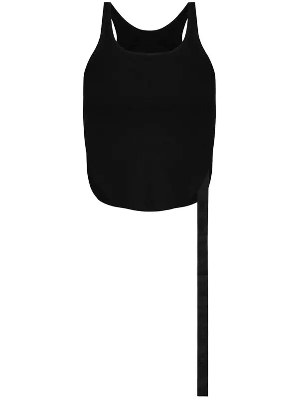 Rick Owens Asymmetric Cropped Top - Black
