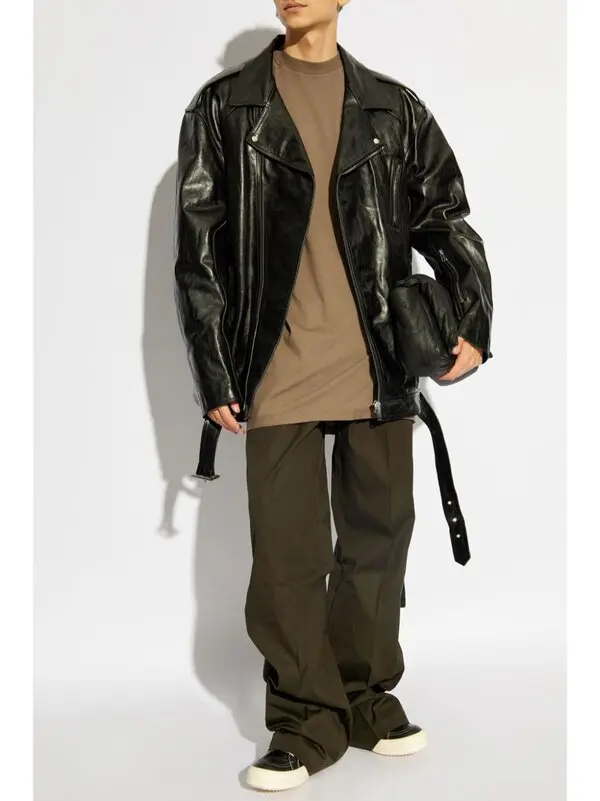 Rick Owens Elongated Biker Leather Jacket