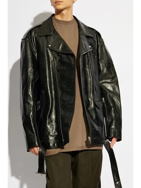 Rick Owens Elongated Biker Leather Jacket