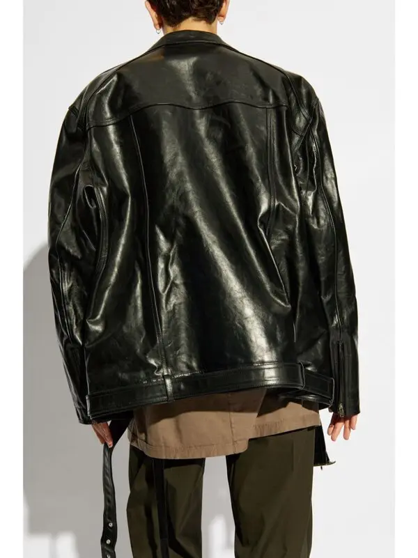 Rick Owens Elongated Biker Leather Jacket