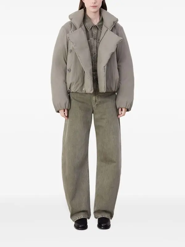 LEMAIRE Cropped Puffer Blouson Jacket - Green