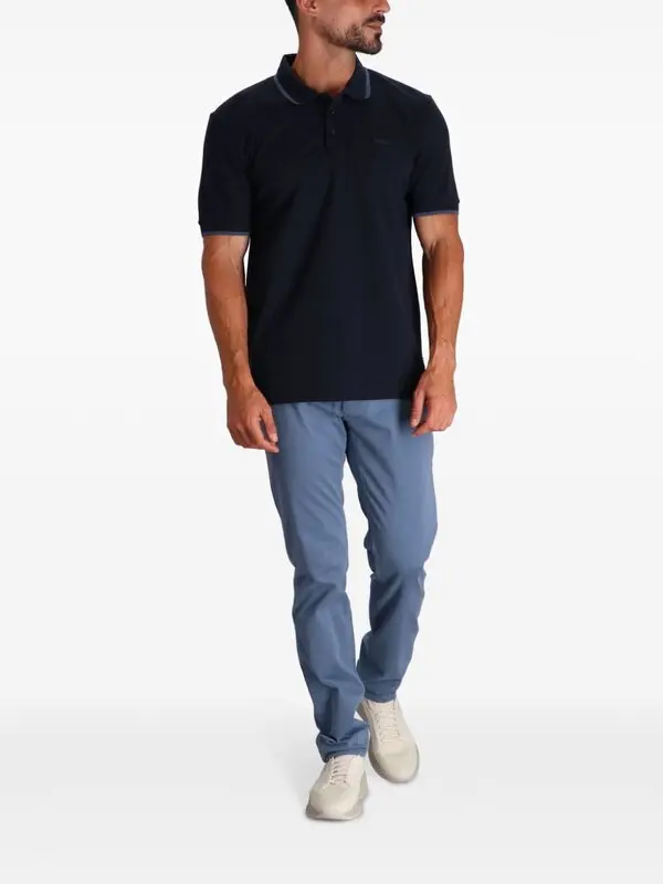 BOSS Logo-print Polo Shirt - Blue