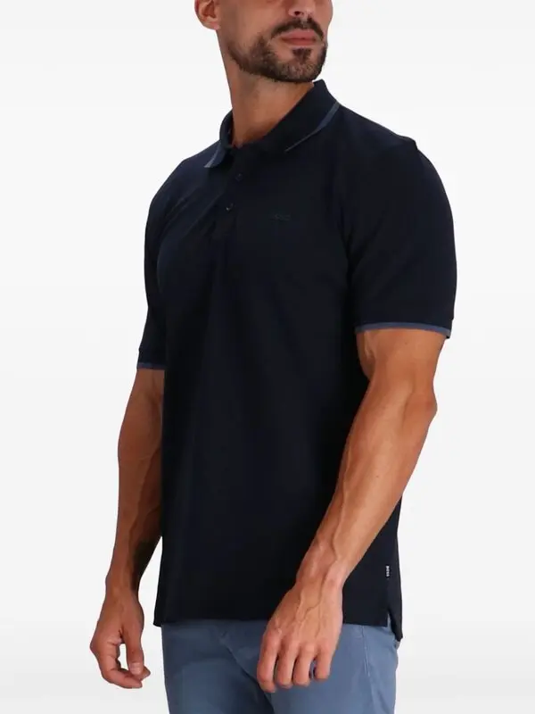 BOSS Logo-print Polo Shirt - Blue