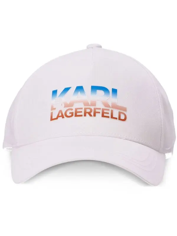 Karl Lagerfeld Graphic Print Base Cap - White