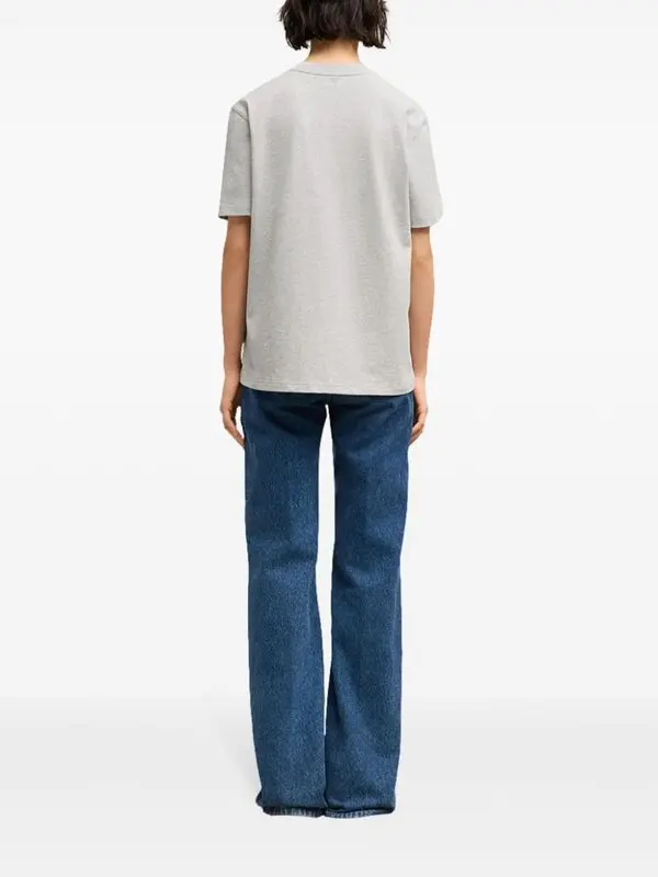 AMI Paris Embroidered Logo T-shirt - Grey
