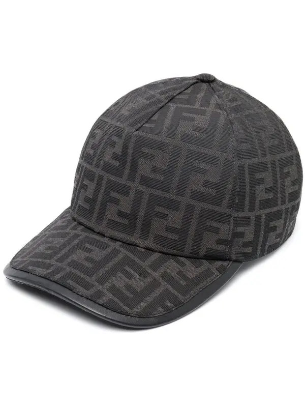 Fendi Ff Pattern Cap - Black