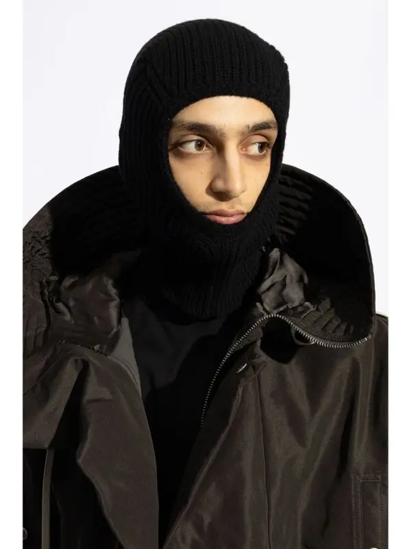 Rick Owens Ribbed-knit Balaclava - Black