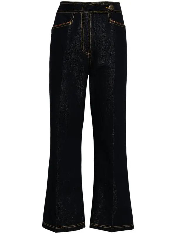 Etro Pegaso Button Cropped Jeans