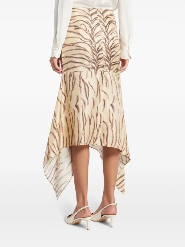 Stella McCartney Tiger-print Midi Skirt