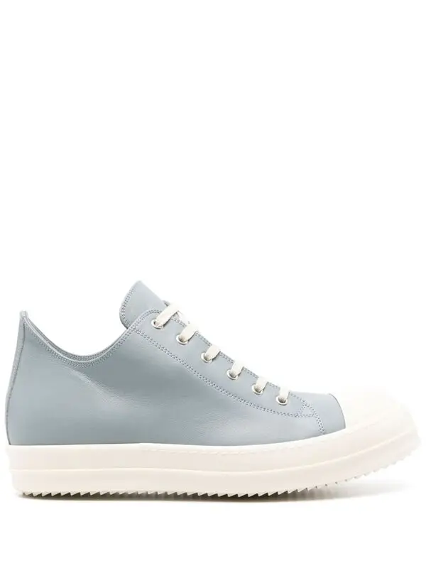 Rick Owens Low Top Calf Leather Sneakers - Blue
