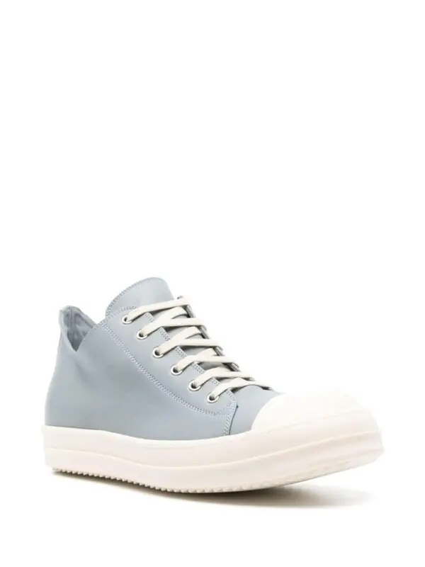 Rick Owens Low Top Calf Leather Sneakers - Blue