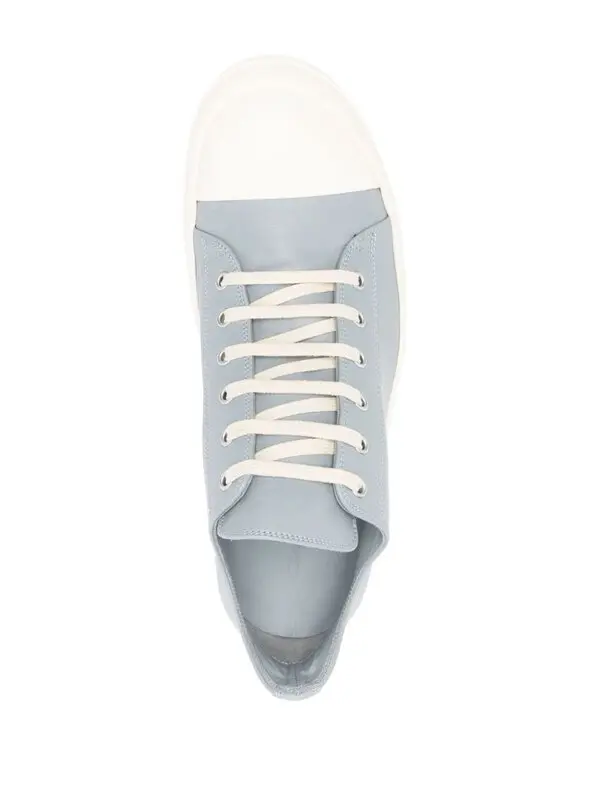 Rick Owens Low Top Calf Leather Sneakers - Blue