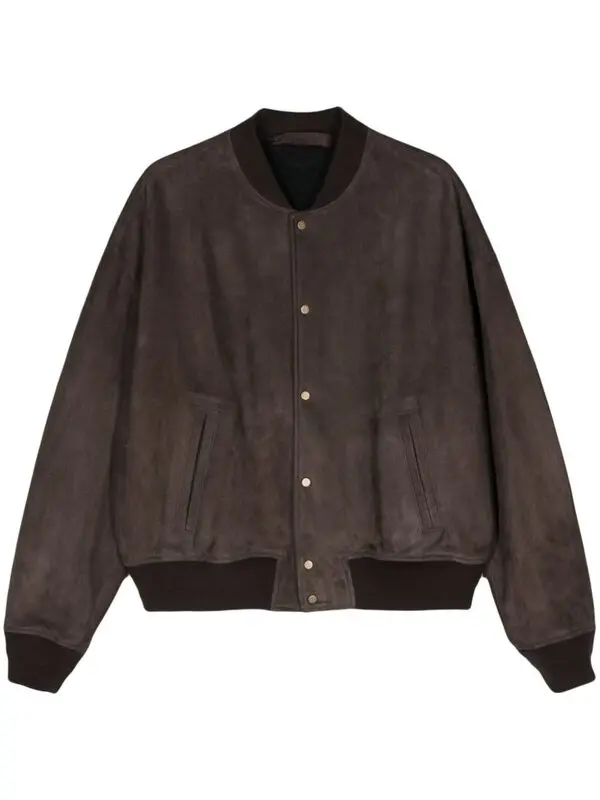 SALVATORE SANTORO Suede Band-collar Jacket