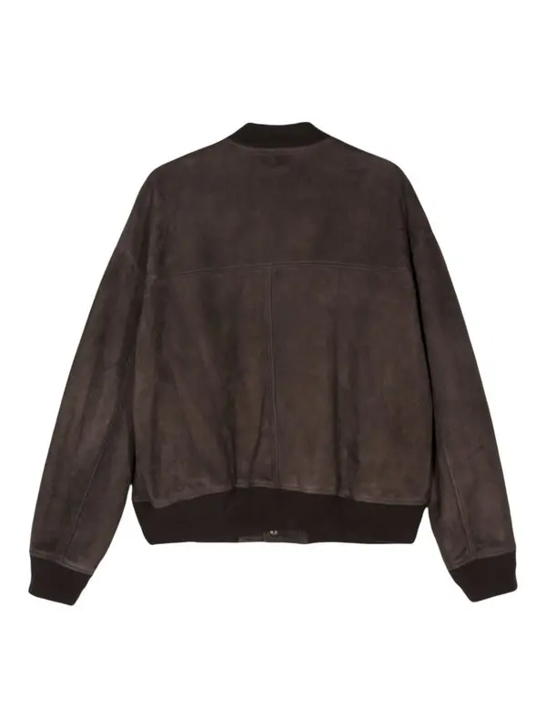 SALVATORE SANTORO Suede Band-collar Jacket