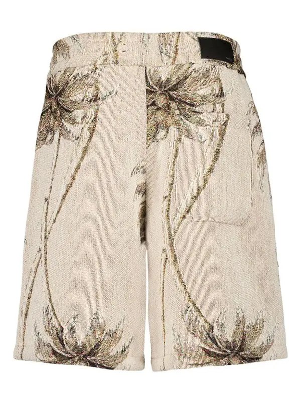 Amiri Twisted Palms Tapestry Shorts - Neutrals