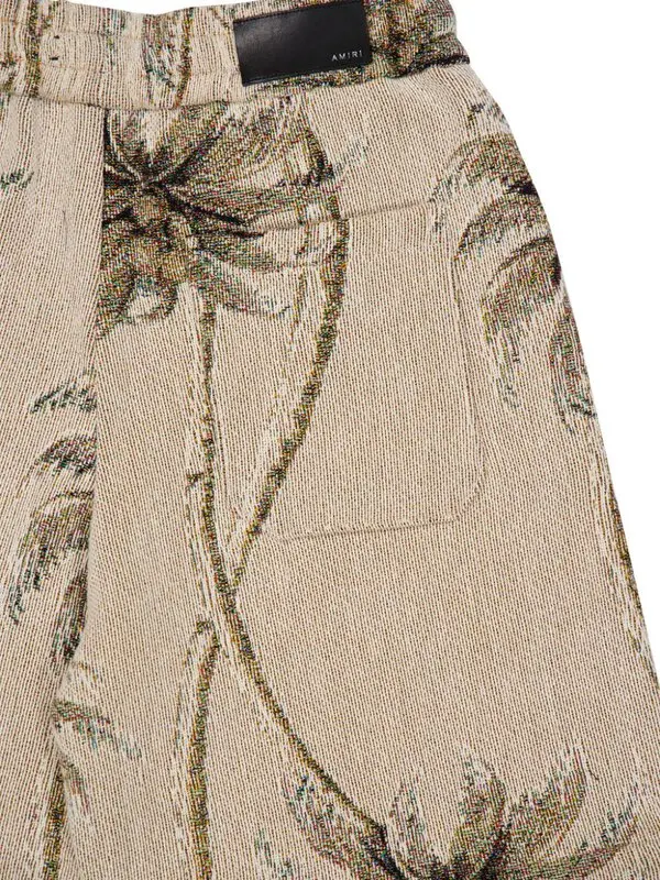 Amiri Twisted Palms Tapestry Shorts - Neutrals
