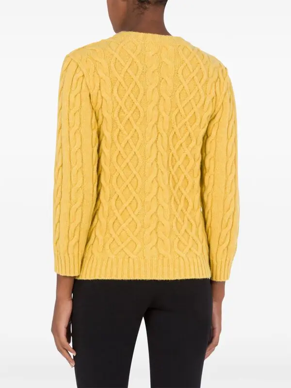Moschino Cable Knit Virgin Wool Jumper