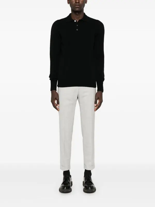 DRUMOHR Virgin Wool Polo Shirt - Black