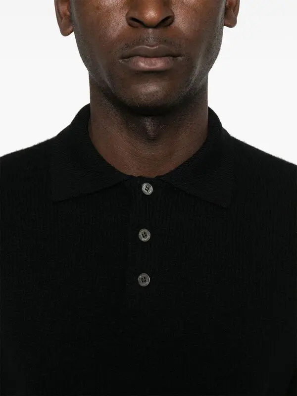 DRUMOHR Virgin Wool Polo Shirt - Black