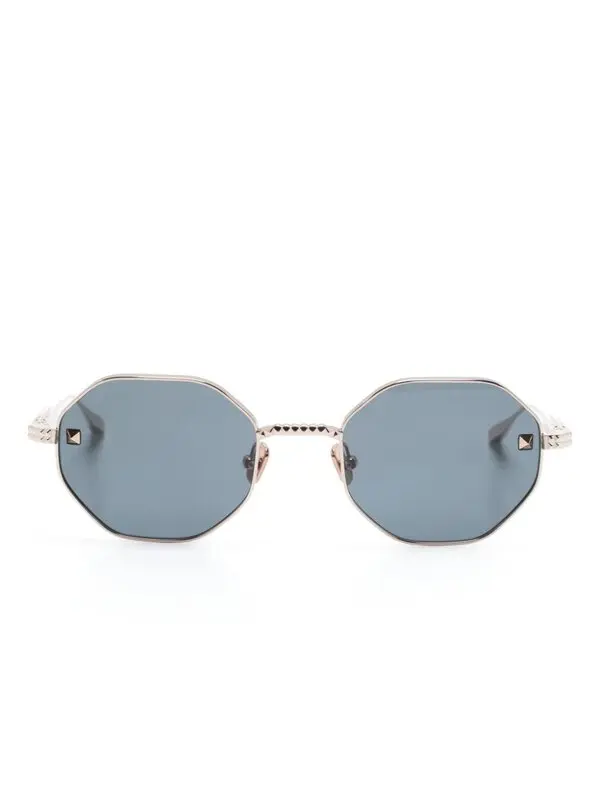 Valentino Garavani V-stud Sunglasses - Gold