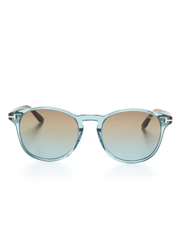 Tom Ford Lewis Geometric-Frame Sunglasses - Blue | Editorialist display picture 1