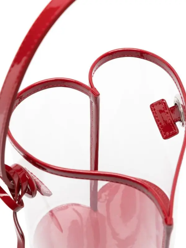 Vasic Heart Clear Bucket Bag - Red | Editorialist