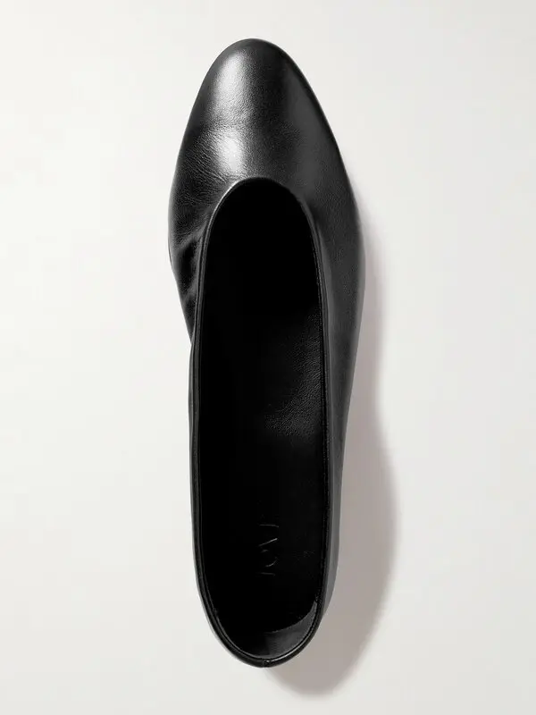 Tove Darcy Leather Ballerina Flats - Black
