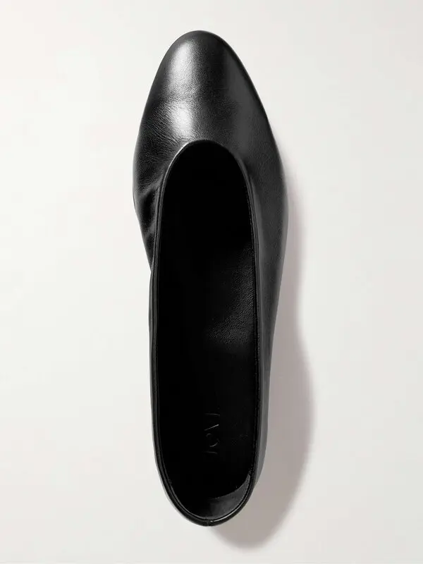 Tove Darcy Leather Ballerina Flats - Black