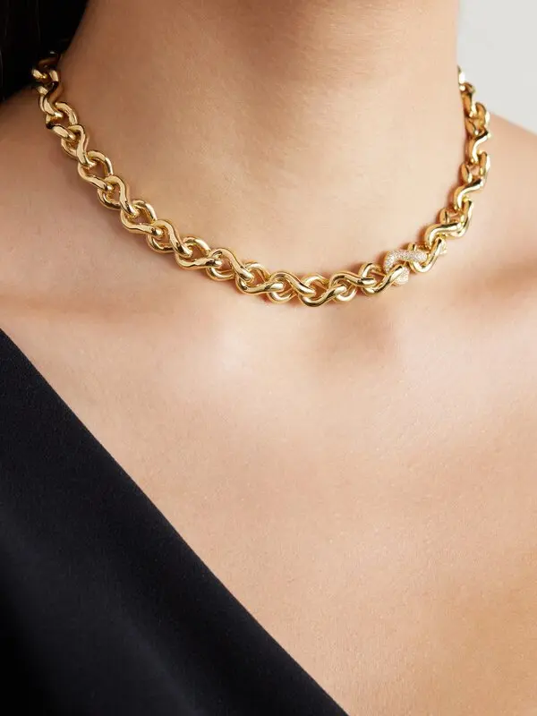 Shay Infinity Link 18-karat Diamond Necklace