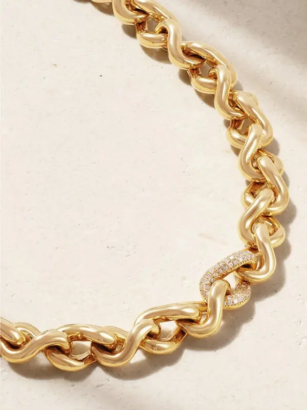 Shay Infinity Link 18-karat Diamond Necklace