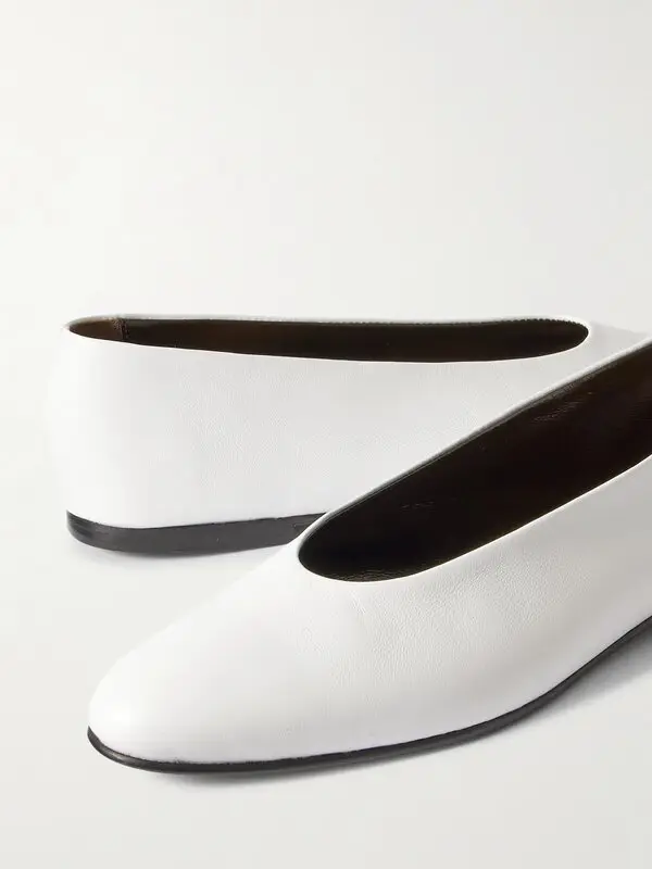 Tove Darcy Leather Ballet Flats - White