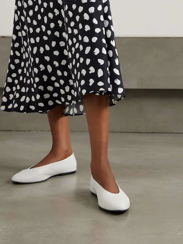 Tove Darcy Leather Ballet Flats - White
