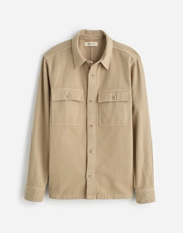 Madewell Garment-dyed Straight-hem Work Shirt - Driftwood