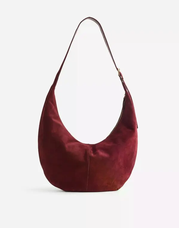Madewell The Essential Curve Shoulder Bag - Deep Merlot