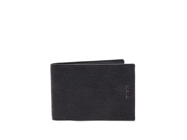 Tumi Slim Single Billfold Wallet Handbags Embossed - Black