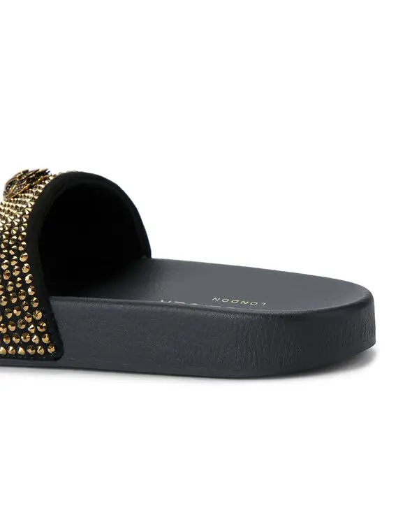 Kurt Geiger Meena Eagle Slide Sandals - Open Yellow