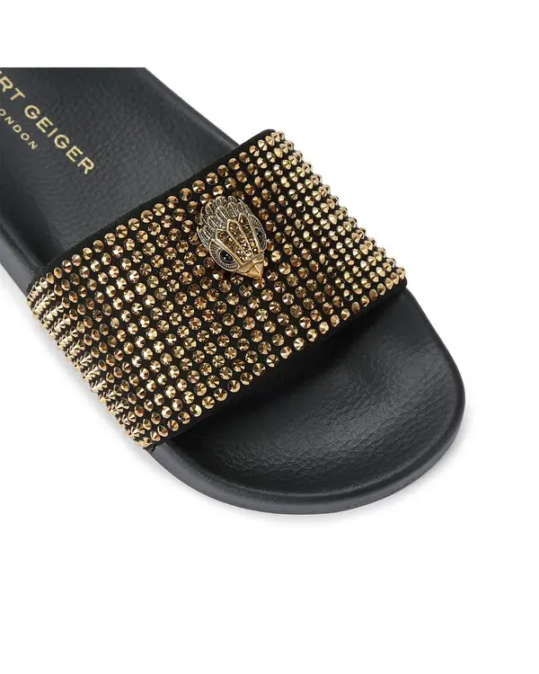 Kurt Geiger Meena Eagle Slide Sandals - Open Yellow