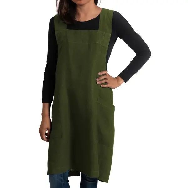 KAF HOME Firenze Stone Washed Linen Smock Apron