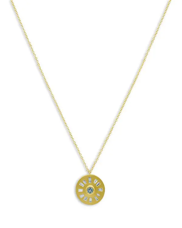 Meira T 14k Yellow Diamond Disc Pendant Necklace - Gold