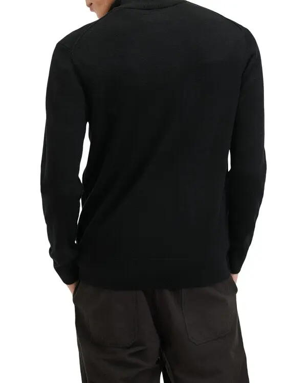 ALLSAINTS Kilburn Wool & Nylon Quarter Zip Sweater - Black