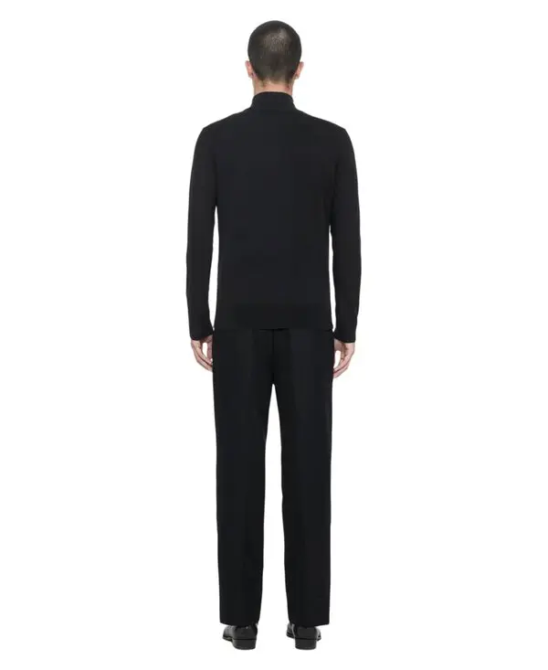 ALLSAINTS Kilburn Wool & Nylon Quarter Zip Sweater - Black