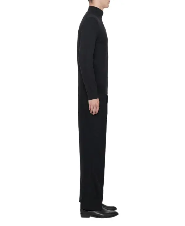 ALLSAINTS Kilburn Wool & Nylon Quarter Zip Sweater - Black