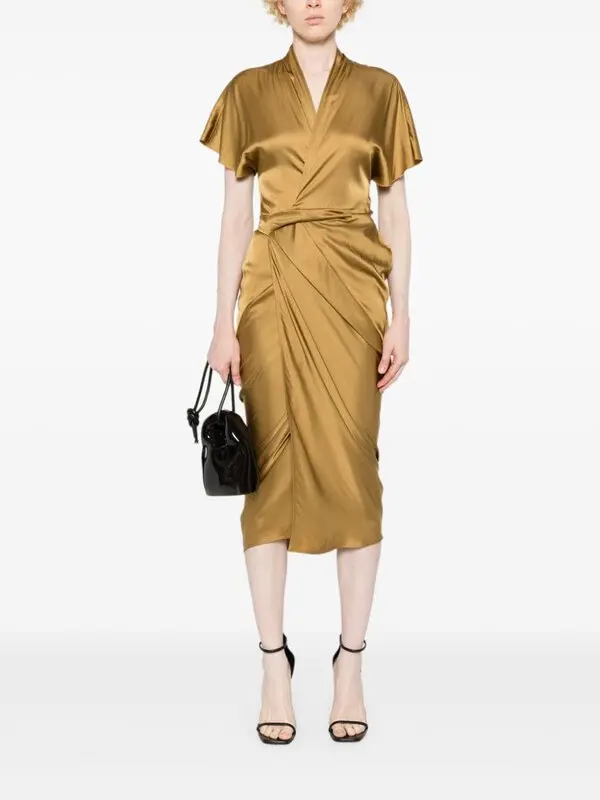 Rick Owens Wrap Midi Dress