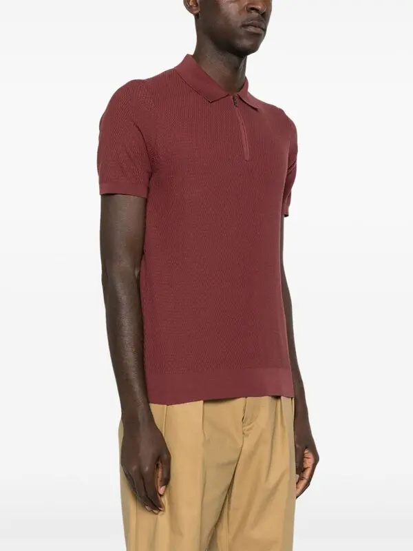 Corneliani Patterned-jacquard Polo Shirt