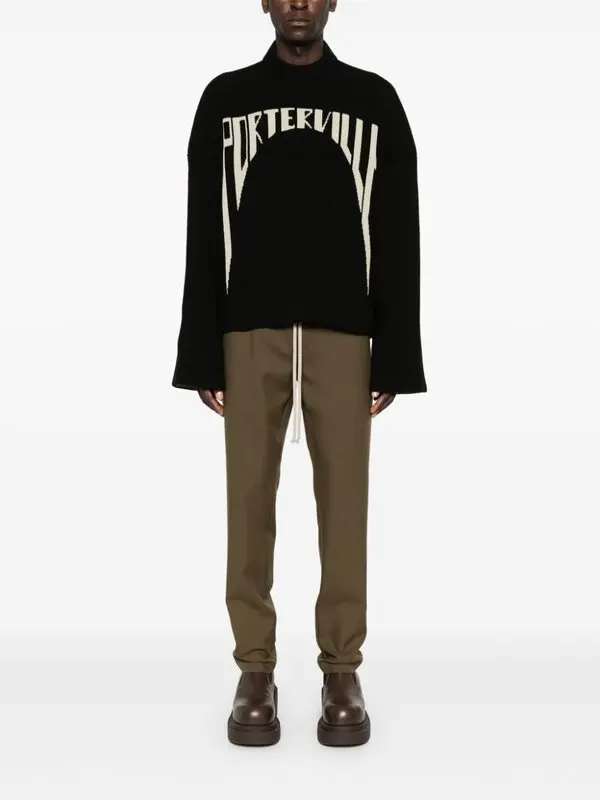 Rick Owens Intarsia-knit Sweater - Black