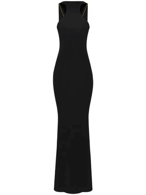 Elisabetta Franchi Necklace-Detail Jersey Dress In Black - 30% Off |  Editorialist
