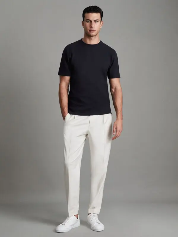 REISS Cooper Slim Fit Honeycomb T-shirt