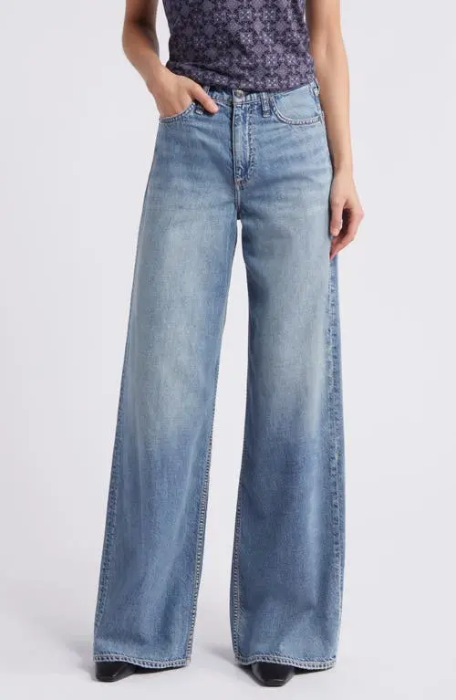 Rag & Bone Sofie Featherweight Wide Leg Jeans - Beverly